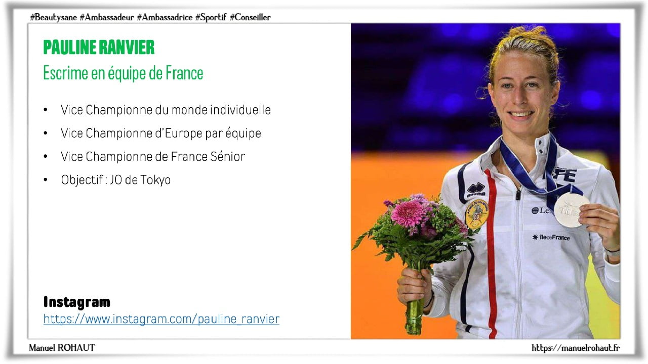 Athlète ambassadrice sportive Beautysane : Pauline Ranvier - Escrime